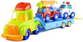 LEAN Toys Sada vozidel: policie, hasiči, odtahovka – na šroubování a odšroubování
