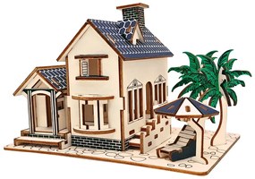 Woodcraft construction kit Woodcraft Dřevěné 3D puzzle Dům na pláži