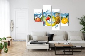 Vícedílný obraz Čerstvé Ovoce Ve Vodě Nedostatek Nedostatek Plátno Canvas 240x150