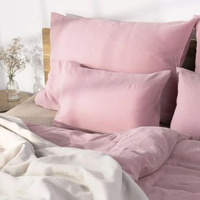 Celoroční mušelínové povlečení Soft Pink - GOTS Velikost: 140 x 200 + 70 x 90