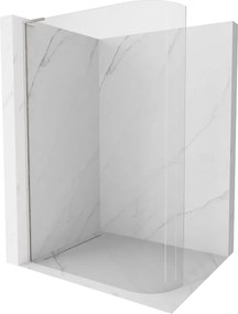 Mexen Kioto L, sprchová zástěna Walk-In 80 x 200 cm, 8mm čiré sklo, broušená ocel profil, 800-080-103-97-06