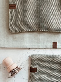 Kuchyňská utěrka Humdakin Knitted 45 x 70 cm světlý šedá