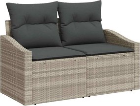 Set pohovek 7 ks Světlá šedá a tmavá šedá polyratan 3355321