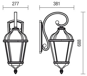 Redo 9658 nástěnné svítidlo Essen hnědé, E27, 68,8cm