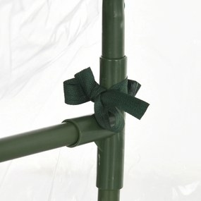 Skleník na zahradu Outsunny PVC, balkonový skleník, zesílená plachta, ocelová konstrukce, rolovací zipová vrata, pro zeleninu a rostliny, vnitřní i v…