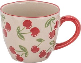 Béžový keramický hrnek 250 ml Cherries – Sass &amp; Belle