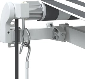 Automatická zatahovací markýza antracitová a bílá 350 x 250 cm 3310227