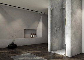 Sanswiss CADURA CA2C dvoukřídlé sprchové dveře 90 cm Šířka: 900 mm, Profil: Aluchrom, Sklo: Hladké čiré