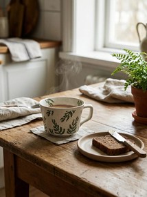 Sinsay - Keramický hrnek s reliéfním rostlinným vzorem - vícebarevná