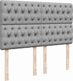 Box spring postel s matrací světle šedá 160 x 200 cm textil 3291726