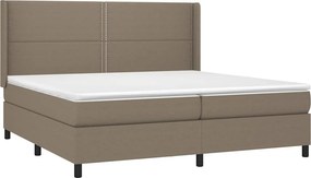 Box spring postel s matrací taupe 200x200 cm textil 3131381
