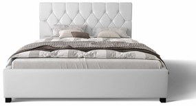 Manželská postel 160 cm Sylvie (bílá) (s roštem a úložným prostorem). 1047159