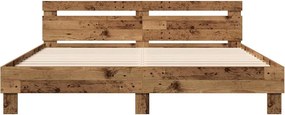 Rám postele Staré dřevo 203 x 185 x 70 cm Kompozitní dřevo 3385625