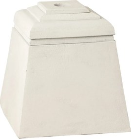 Bílý betonový stojan na slunečník Parra - 28*28*30 cm