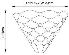 Endon 64302 - Nástěnné svítidlo Tiffany PEARL 1xE14/40W/230V