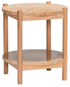 Hübsch Odkládací stolek TRAVA béžový ø43 cm 201902