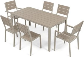 Zahradní sestava AZS-B1656 CRM, polywood, béžová (156 x 78) cm