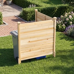 Costway Soukromý plot 2 díly zahradní plot z jedlového dřeva – 119 × 119 cm