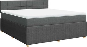 Box spring postel s matrací tmavě šedá 180x200 cm textil 3287536