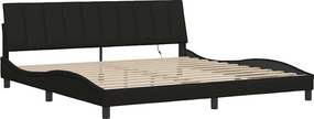 Rám postele bez matrace Hanko černý 200 x 200 cm textil 3310484