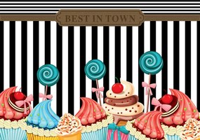 Fototapeta - Cupcake (254x184 cm)