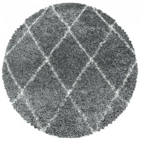 Vopi | Kusový koberec Alvor shaggy 3401 grey - Kruh průměr 160 cm