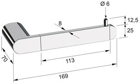 Sapho, FLORI držák toaletního papíru bez krytu, chrom, RF017