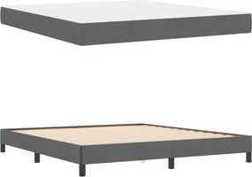 Postel s boxspringem Tmavě šedá 180 x 200 cm textil 3398508
