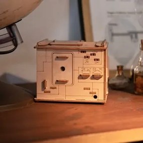 EscapeWelt 3D dřevěná mechanická skládačka hlavolamu Vesmírná kapsle /
