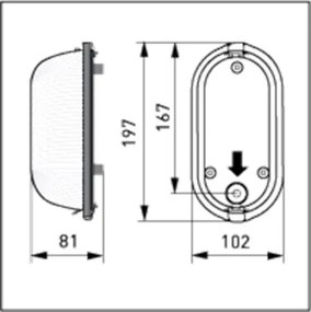 Saunové svítidlo Ensto AVH15 1x30-60W E14 IP44 teplota max 125°C