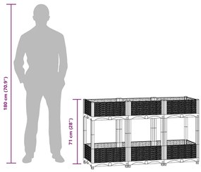 vidaXL Marketos Vyvýšený záhon 120 x 40 x 71 cm polypropylen