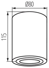 T-LED Přisazené svítidlo BORD XS DLP-50-W bílé Přisazené svítidlo BORD XS DLP-50-W bílé