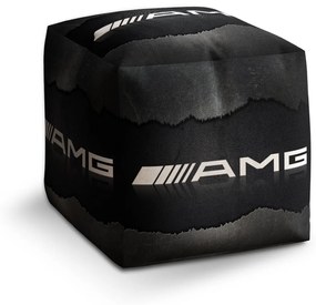 Sablio Taburet Cube AMG černá: 40x40x40 cm