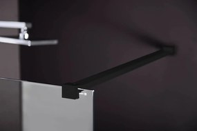 Polysan MODULAR SHOWER BLACK jednodílná zástěna pevná k instalaci na zeď, 800 mm MS1-80B