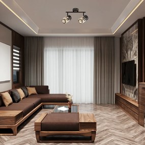 Rabalux Černé stropní svítidlo Venaro pro žárovku 2x E14 73060