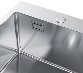 Erga HD, 1-komorový ocelový dřez 400x500x210 mm, ocelová, ERG-MLS-HD4050