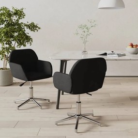 Otočné jídelní židle 2 ks černé textil 3103038
