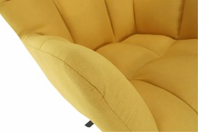 Designové otočné křeslo, žlutá/černá, KOMODO