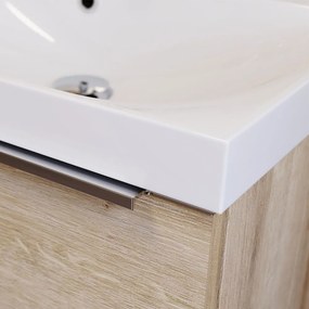 Mereo Mereo, Mailo, koupelnová skříňka s umyvadlem z litého mramoru 101 cm, černé madlo, CN512MB