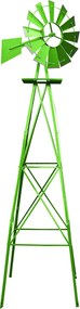 Zahradní větrník Wiltec – 245 cm, zelená (64847)