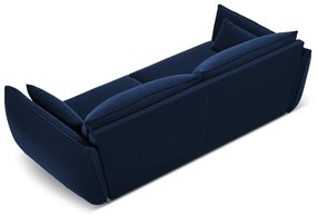 Tmavě modrá sametová pohovka 208 cm Vanda – Mazzini Sofas