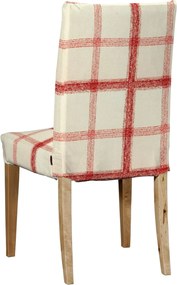 Potah na židli IKEA  Henriksdal, krátký barva červená látka vzorované