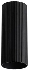 Minimalistické bodové svítidlo Lucas Ribbed Tube 20 černá