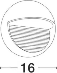 NV 710446 Venkovní nástěnné svítidlo KRYPTON tmavě šedý hliník a sklo LED 6W 3000K 220-240V 31st. IP54 - NOVA LUCE