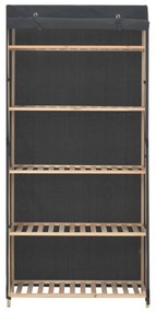 Šatní skříň - textil - šedá | 79x40x170 cm