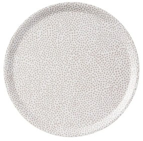 Kulatý servírovací tác Dots beige d38, Klippan Švédsko