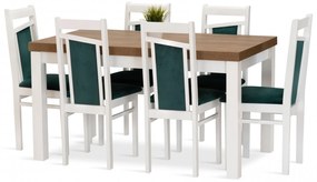 Jídelní sestava TOLA stůl + 6 židlí
