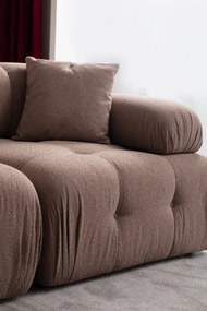 Hanah Home Čtyřmístná pohovka s pufem DOBLO hnědá 315 cm