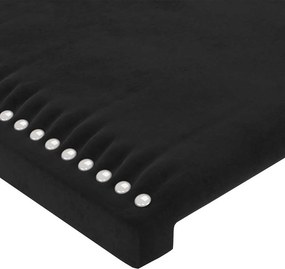 Čelo postele typu ušák černé 103x16x118/128 cm samet 3119484