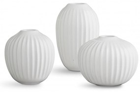 KÄHLER Dárkové balení miniváz Hammershøi White - set 3 ks, bílá barva, keramika